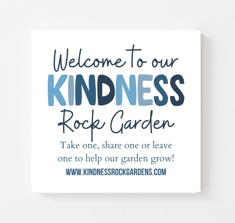 Custom Kindness Rock Garden Sign – UV Printed – Kindness Rock Gardens