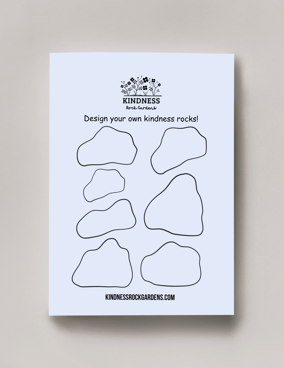 Create Your Own Rock Drawing printable – Kindness Rock Gardens